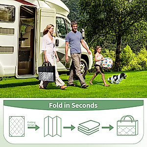 GENIMO Outdoor Rug 8' x 10' Waterproof for Patios Clearance, Reversible Plastic Straw Camping Rug Carpet, Large Area Rugs Mats for RV, Picnic, Backyard, Deck, Balcony, Porch, Beach, Grey&White