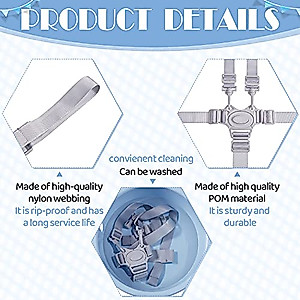 2 Pieces High Chair Replacement Straps Highchair Cover 5 Point Harness High Chair Straps Baby High Chair Straps for Stroller Pushchair Pram Buggy