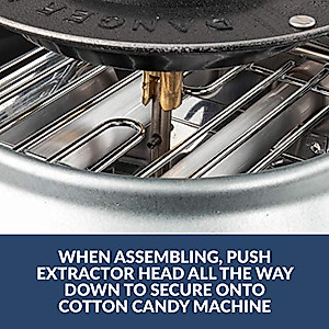 Nostalgia Cotton Candy Machine - Retro Cotton Candy Machine for Kids with 2 Reusable Cones, 1 Sugar Scoop, and 1 Extractor Head – Pink