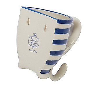 C.R. Gibson Tea Cup Chalk Holder-Ceramic, Blue & White