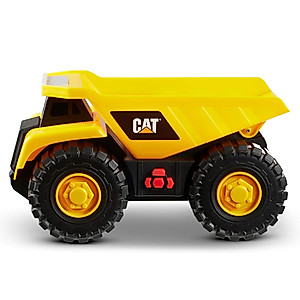 CAT Construction Toys, Cat Construction Tough Machines Toy Dump Truck, 10" w/Realistic Lights & Sounds, Rumbling Action, Movable Parts & Sturdy Plastic Construction