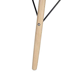 GIA Contemporary Armless Dining Chair with Wood Legs, Set of 4, White