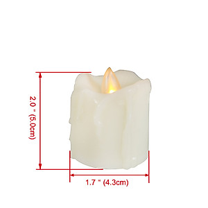 CANDLE CHOICE Battery Operated Flameless Votive Candles with Timer Flickering Fake Electric LED Tea Lights Set Wedding Party Holiday Decorations Table Centerpiece Long Lasting Batteries Included 6 PCS