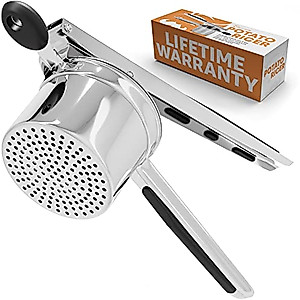 PriorityChef Large 15oz Potato Ricer, Heavy Duty Stainless Steel Potato Masher and Ricer Kitchen Tool, Press and Mash Kitchen Gadget For Perfect Mashed Potatoes - Everytime