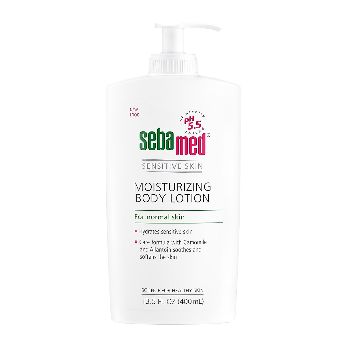 seba med Moisturizing Lotion with Pump pH 5.5 for Sensitive Skin Dermatologist Recommended Moisturizer 13.5 Fluid Ounces (400 Milliliters)