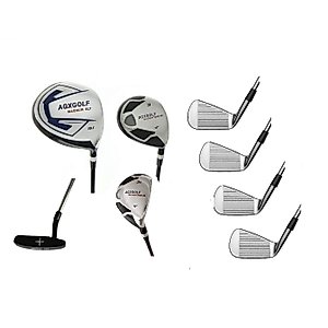AGXGOLF Magnum Men's EXTRA TALL (+2") Length XT Executive Edition Golf Club Set: Graphite 460cc Dr + Woods + 4, 6, & 8 Irons + Pitching Wedge + Free Putter Right Hand: USA Built