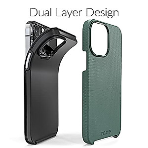 Crave Dual Guard for iPhone 13 Pro Max, Shockproof Protection Dual Layer Case for Apple iPhone 13 Pro Max (6.7") - Forest Green