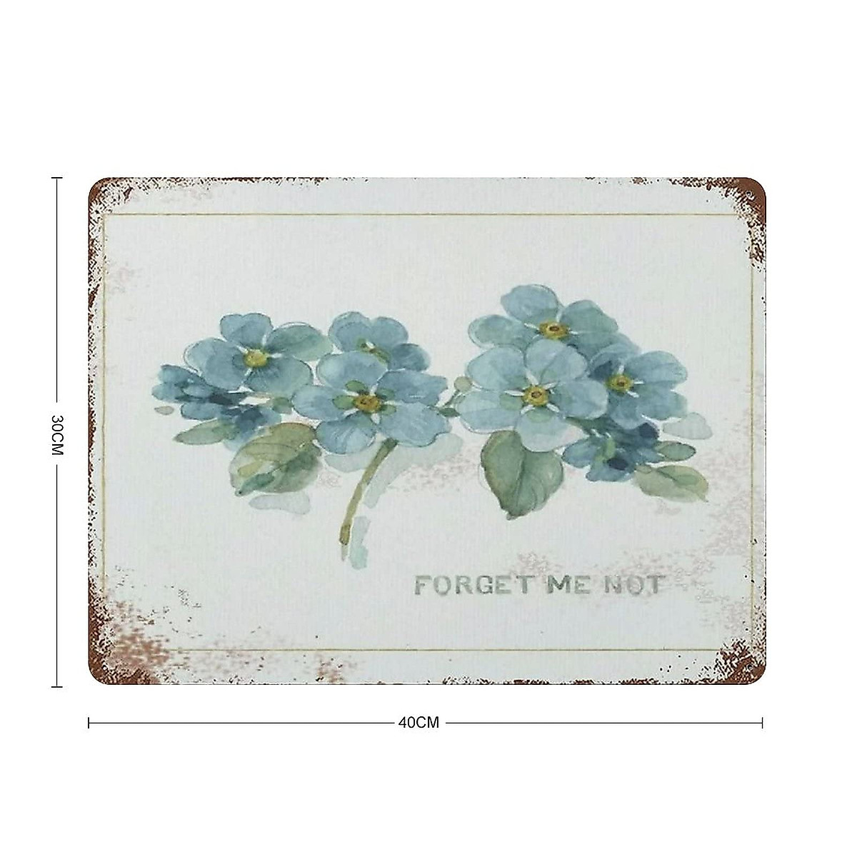 PPFINE My Greenhouse Forget Me Not Tin Sign Metal Plaque Art Hanging Iron Painting Retro Home Kitchen Garden Garage Wall Decor 12"x16"