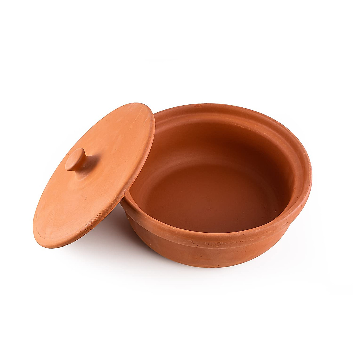 Luksyol Clay Pot For Cooking, Large Pot, Big Pots For Cooking, Handmade Cookware, Cooking Pot, Terracotta Pot, Terracotta Casserole, Unglazed Clay Pots For Cooking, Dutch Oven Pot With Lid 11.8 Inches