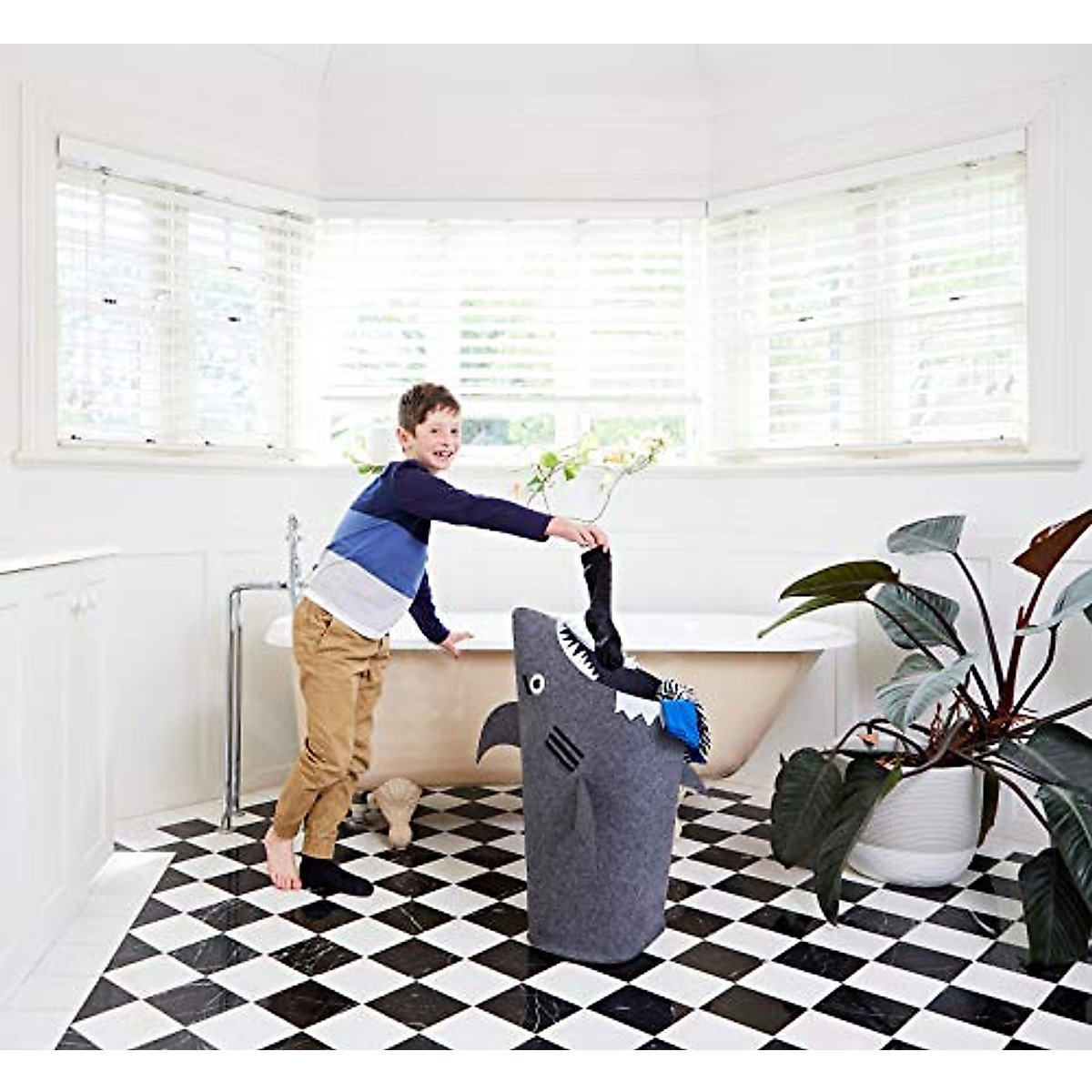 Cute Laundry Basket Kids Laundry Basket Baby Hamper Nursery Hampers bedroom Dirty clothes hamper Toy Storage baskets Boy girls baby Shark Decor for Boys Room furniture Girl Bathroom toddler Toy Box