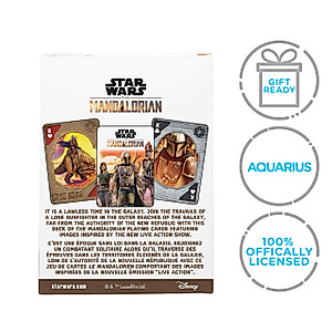 AQUARIUS Star Wars Playing Cards - The Mandalorian Themed Deck of Cards for Your Favorite Card Games - Officially Licensed Star Wars Merchandise & Collectibles