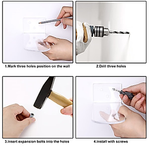 Sumnacon Shoe Shelves 8Pcs Shoe Display Shelves with Screws Clear Acrylic Wall Shoe Shelves for Sneaker Display Show Storage Collection Sturdy Shoe Floating Shelves for Bedroom Hallway Living Room