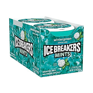 ICE BREAKERS Wintergreen Sugar Free Breath Mints Tins, 1.5 oz (8 Count)