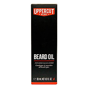 UPPERCUT DELUXE Conditioning Beard Oil, Patchouli & Leather Scent, 1 fl. oz.