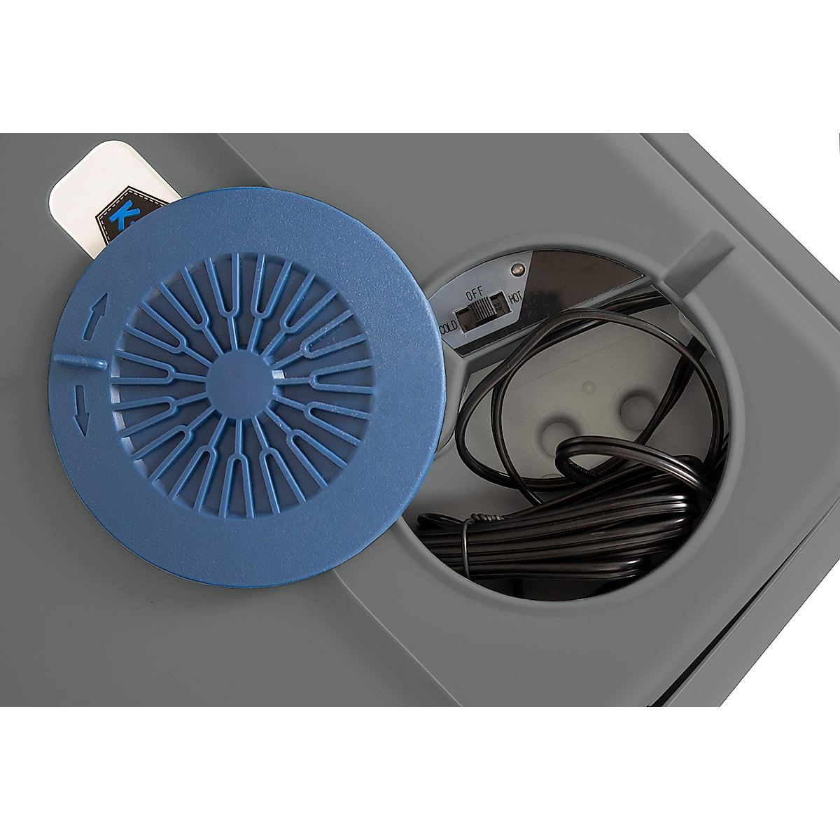 K-Box Electric Cooler and Warmer for Car and Home - 34 Quart (32 Liter) - Dual 110V AC House and 12V DC Vehicle Plugs (Grey)