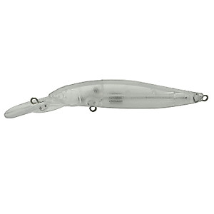 Fine Fishing Free Eye 5PCS Unpainted Lure Blanks 110mm 8.69g Tungsten Weight Crankbait Baits Simulation Blank Body Clear Hard Baits Trout Salmon Minnow Lure Popper Lures Topwater Freshwater 8358