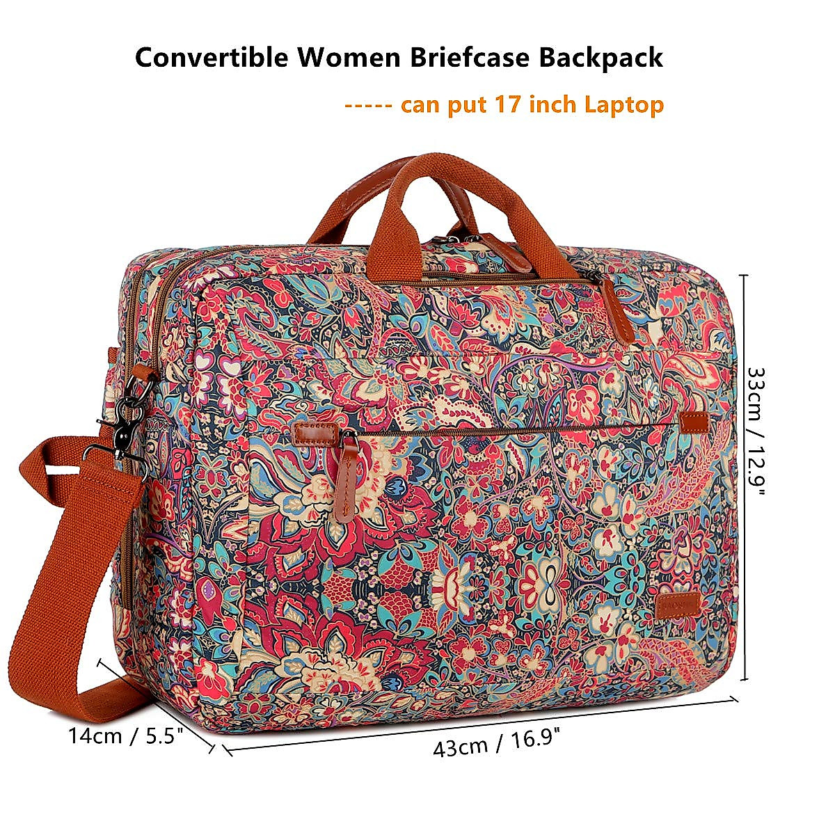 Baosha Large Convertible Backpack 17 Inch Laptop Bag Case Briefcase Travel Outdoor backpack for Women (HS)