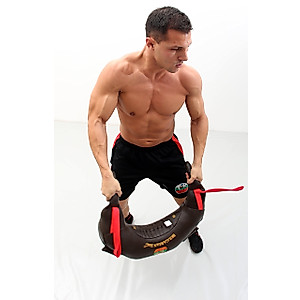 Bulgarian Bag - Genuine Leather (30 lb.) (Fitness, Crossfit, Wrestling, Judo, Grappling, Functional Training, MMA, Sandbag), Medium