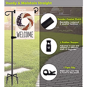 Ardier 50-inch Outdoor Garden Flag Stand, Extra Tall Yard Flag Holder for Outside 12x18 Home Patio Decor, 2-Pack