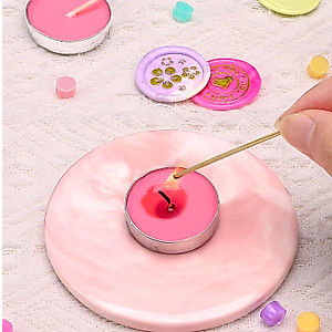 Tea Candles Wedding 10 Pack Party and Home Decoration Votive Parties Tealight Small Wishing Bulk with 1.5-2 Hours Extended Burn Time Mini for Birthday Emergency Family (Pink)