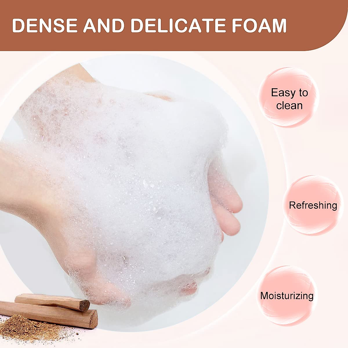 Bee & Flower Soap Bar Sandalwood Soap Moisturizing Bath Bar Soap Nourishes Your Skin 4.4 oz(Pack of 4)