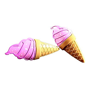 Pink Ice Cream Style Beach Towel Clips Jumbo Size for Beach Chair, Cruise Beach Patio, Pool Accessories for Chairs, Household Clip, Baby Stroller. by C&H Solutions