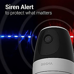 Bosma XC Pet Camera, Full HD WiFi Indoor Security Camera, 360 View and Super Wide Angle, Two-Way Audio and Video, Night Vision, Motion and Sound Detection, Local Storage, Easy Installation