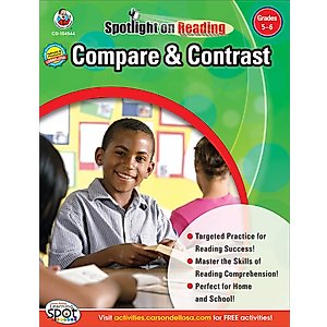 Carson Dellosa Compare & Contrast, Grades 5 - 6 Resource Book (Spotlight on Reading)