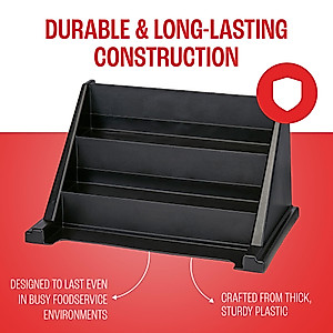 Cambro 12RS12110 Black Versa Self Serve Condiment Bin Stand Set with 3-Tier Stand and 12" Condiment Bins Case of 1