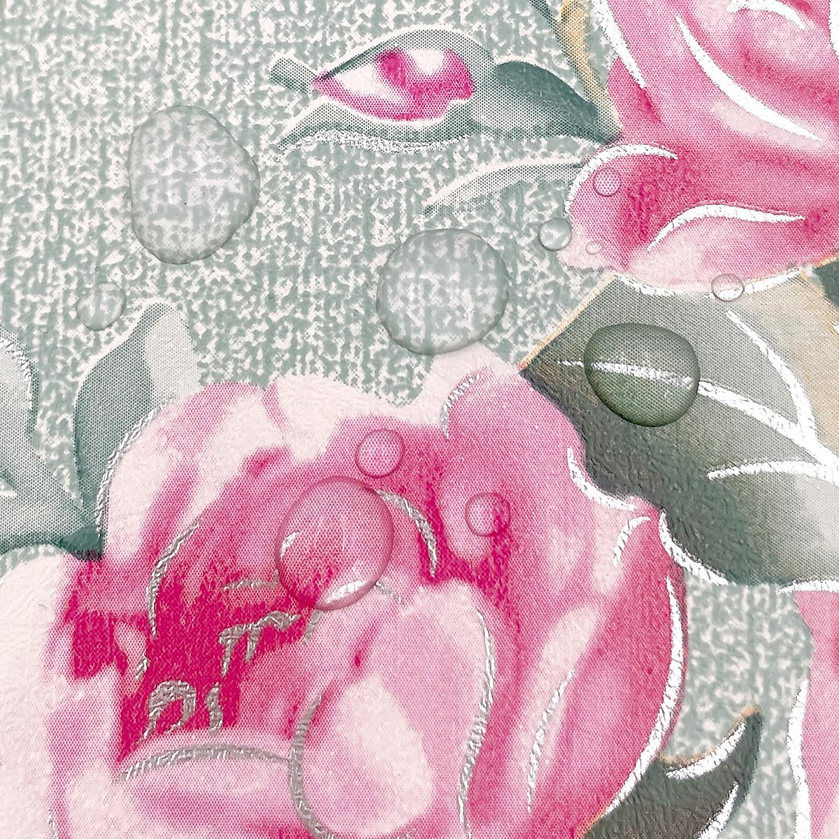 SimpleLife4U Retro Rose Furniture Paper Light Green Self-Adhesive Shelf Liner School Locker Sticker 17.7 Inch by 9.8 Feet