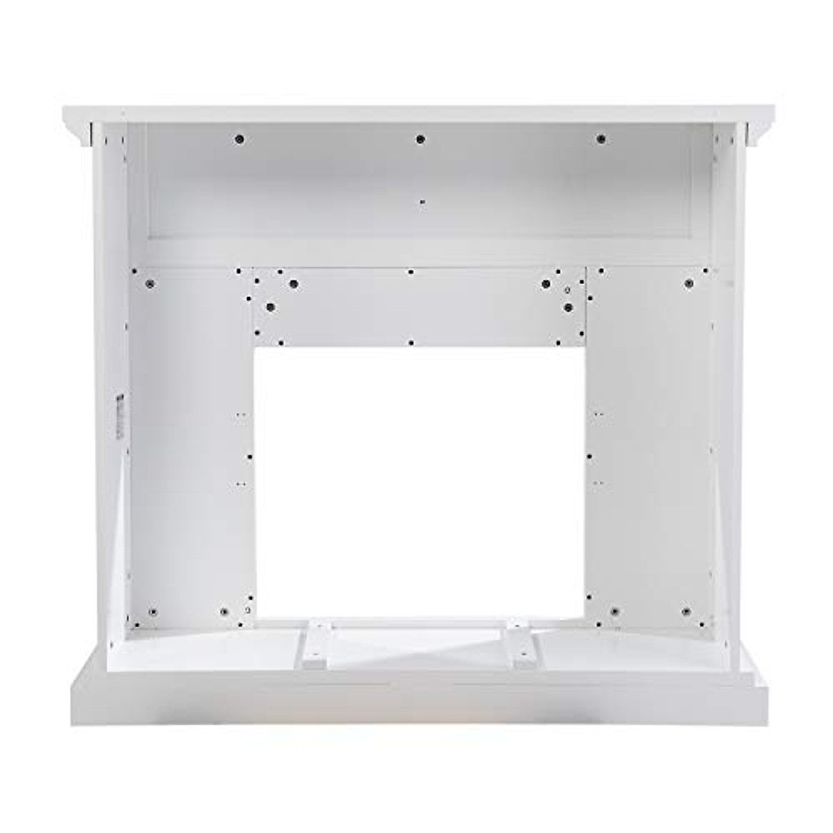 SEI Furniture Wansford Color Changing Fireplace, White/Mirror