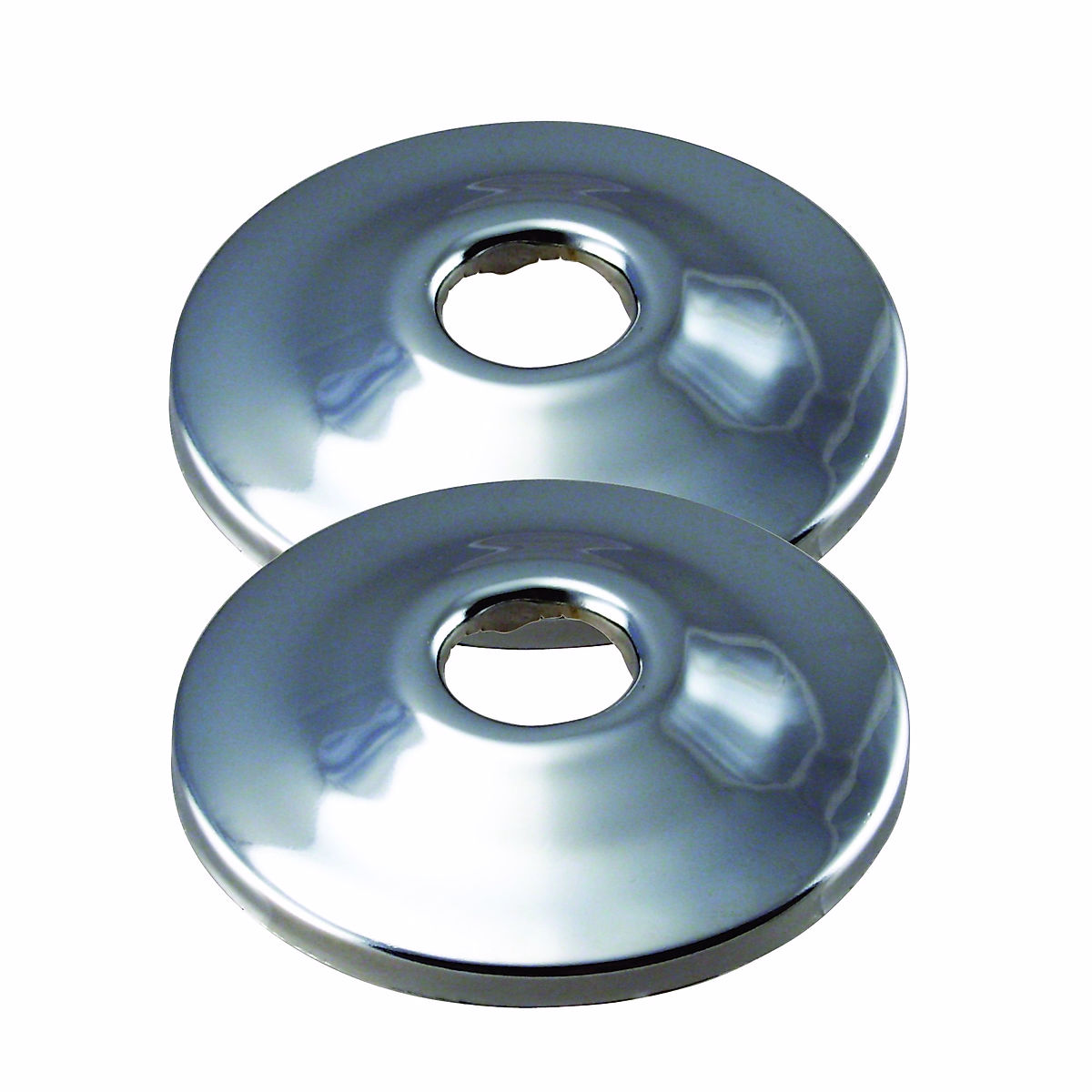 Westbrass R128-2-26 1/2" (5/8" OD) Sure Grip Low Pattern Flange for Copper Pipe (2-Pack), 1-Pack, Polished Chrome