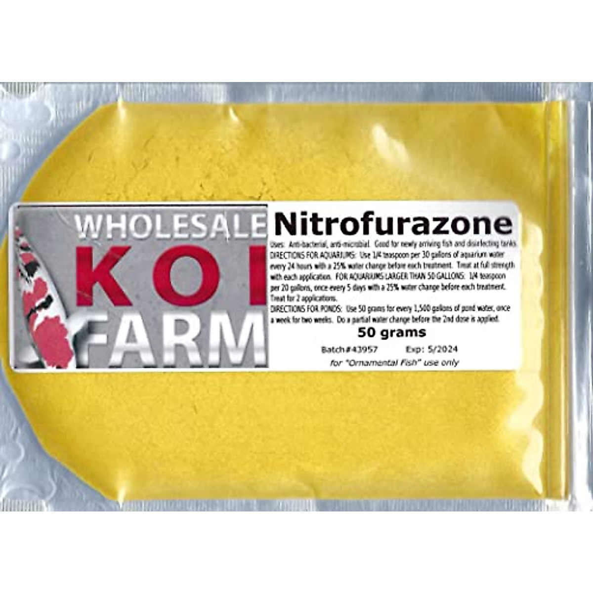 Nitrofurazone by Wholesale Koi Farm (50 Grams)