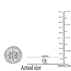 Dazzlingrock Collection 0.10 Carat (ctw) Round White Diamond Ladies Alphabet Initial letter L Stud Earrings 1/10 CT, 10K Yellow Gold