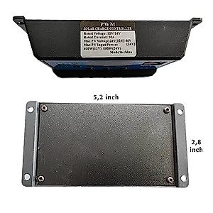 30A PWM Solar Charge Controller 12V 24V Battery Detect Voltage Cheap Regulator 5V USB Port Phone Charger Mini Offgrid System Pulse Width Modulation Controller Auto Timer DC Load Module