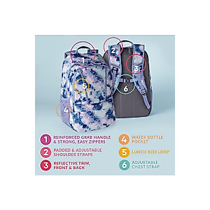 Kids' ClassMate Large Backpack Blue Galaxy Space