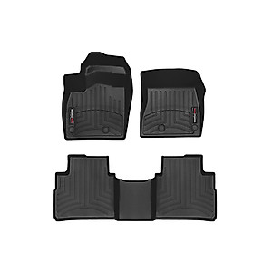 WeatherTech Custom Fit FloorLiners for Nissan Rogue - 1st & 2nd Row (441644-1-2), Black