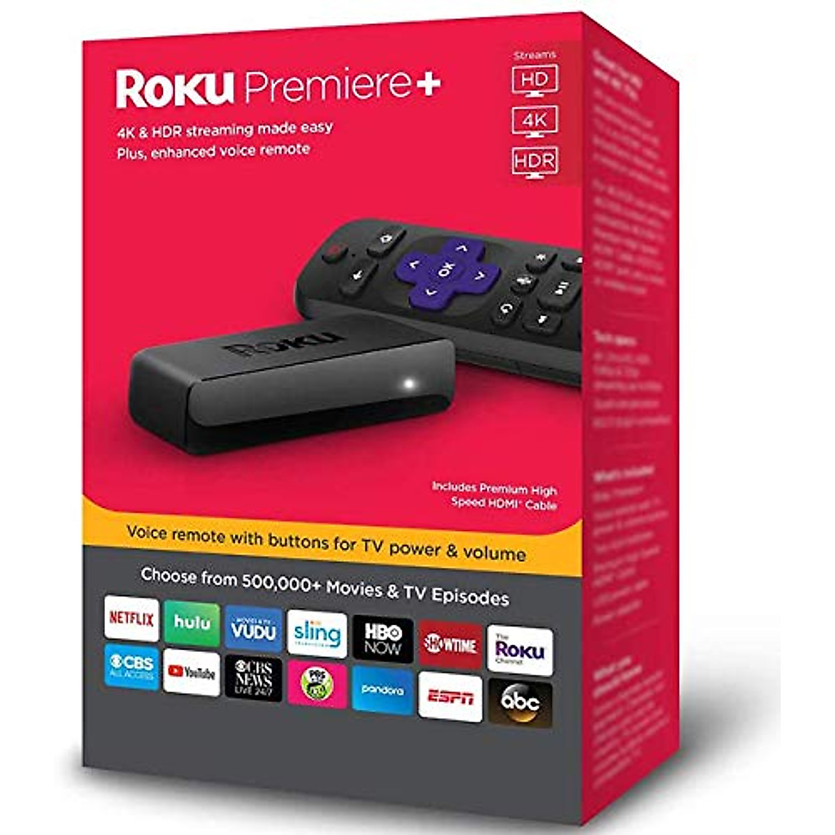 Roku Premiere+ 4K HDR Streaming Player