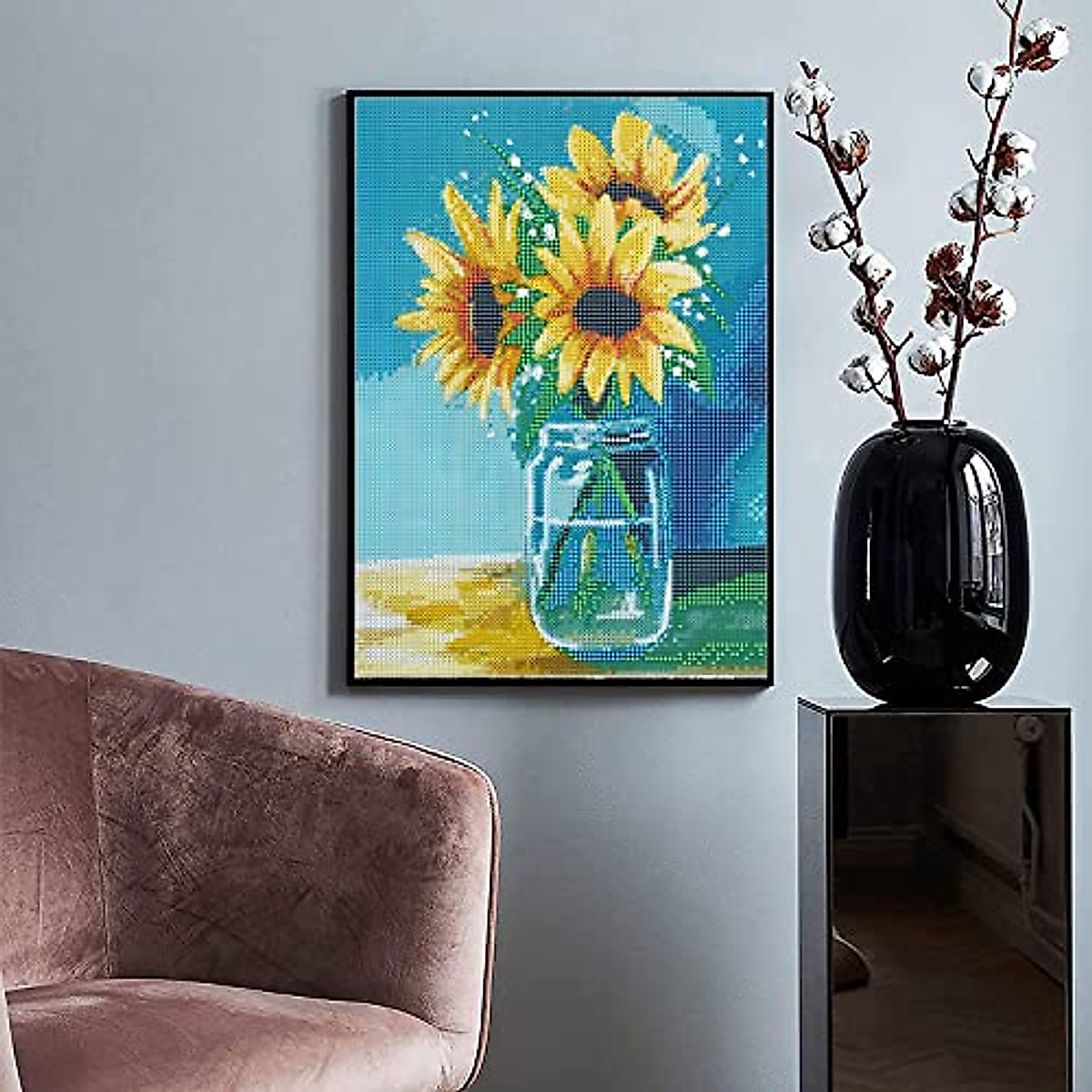 weirtoya Diamond Painting Kits for Adults Round Full Drill Diamond Painting Kits, 5D DIY Diamond Painting by Number Kits Diamond Art Kits for Home Wall Decoratiob 12x16 Inch