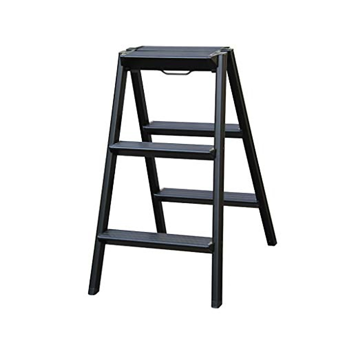 PENGJIE Folding Ladder Step Stool Ladder 3 Step Folding Aluminum Stool Heavy Duty Steel Portable Anti Slip Mat Tread Compact 120 Kg Capacity