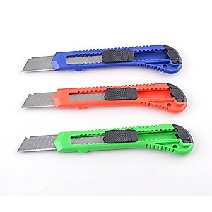 eZthings® 10 Heavy Duty Box Cutters Openers Utility Knives with Snap Off Blades (Variety Knife Set)