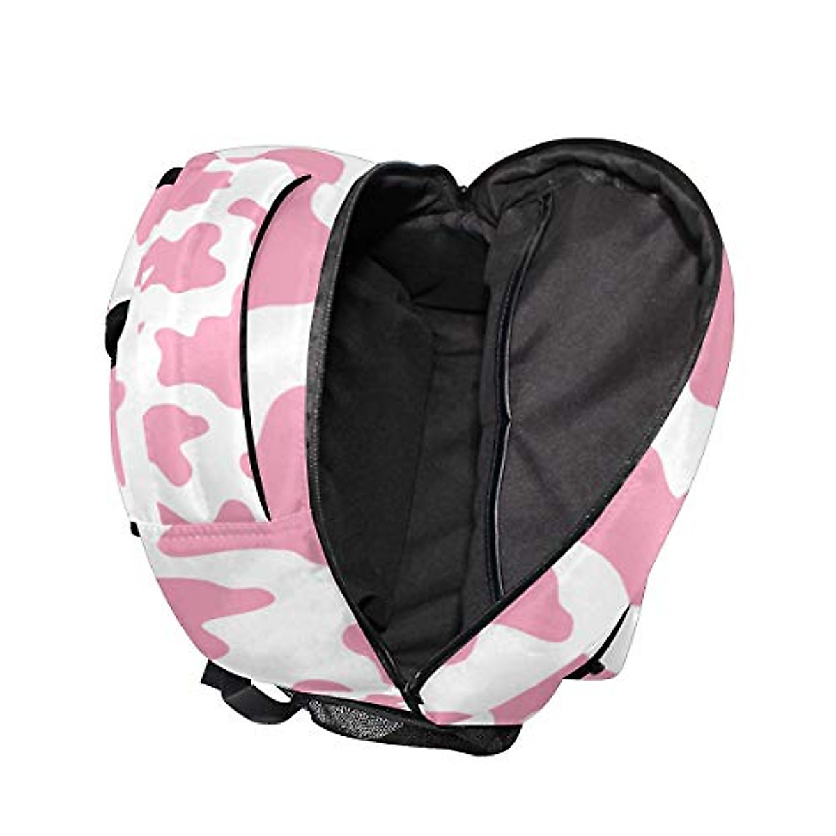 My Little Nest Casual School Backpack Pink Cow Spots Lightweight Travel Daypack College Shoulder Bag for Women Girls Teenage One_Size