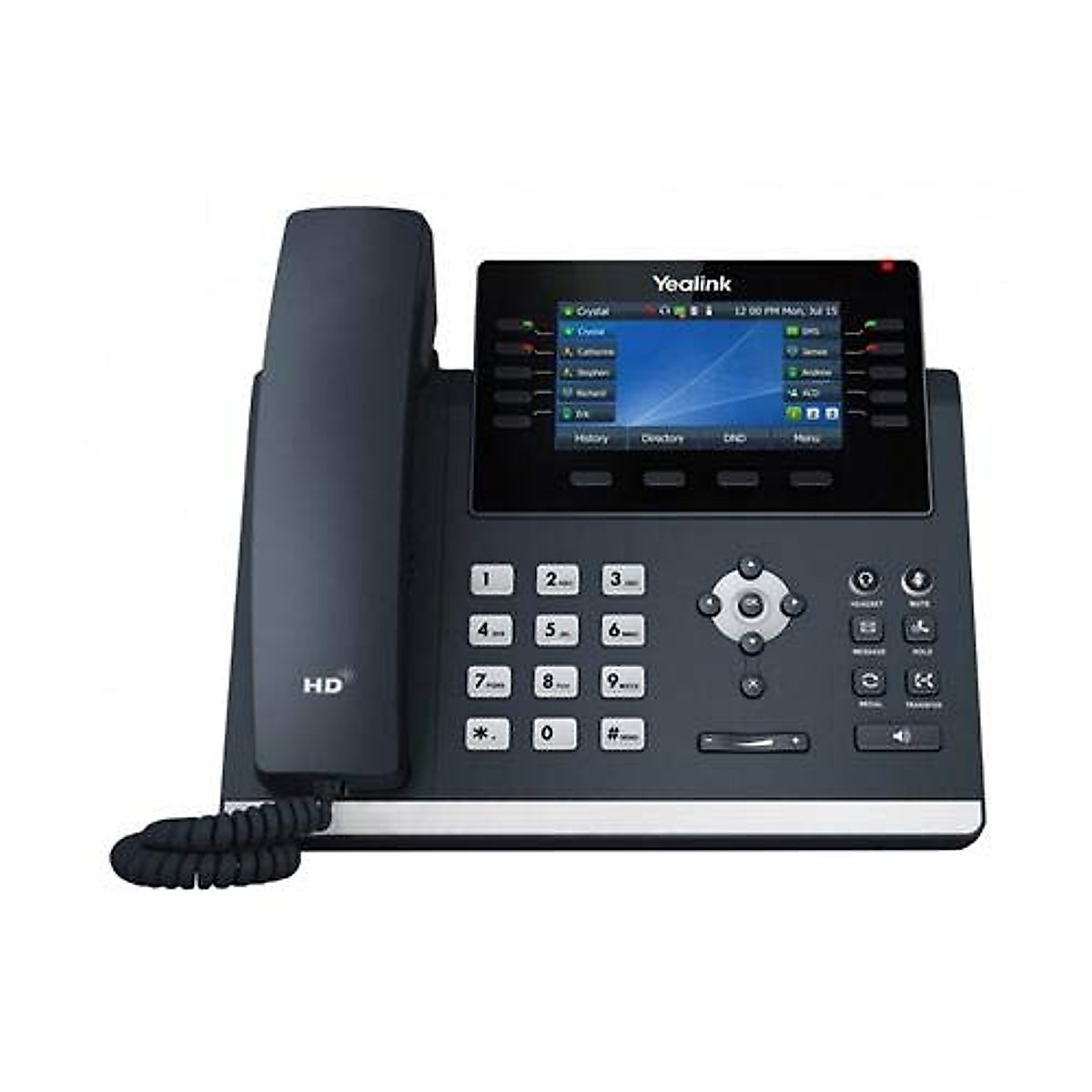 Yealink SIP-T46U IP Phone [5 Pack] 16 VoIP Accounts. 4.3-Inch Color Display. Dual USB 2.0, Dual-Port Gigabit Ethernet, 802.3af PoE, Power Adapter Not Included