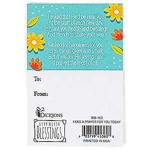 Said A Prayer Blue 3 x 2 Cardstock Keepsake Itty Bitty Bookmarks Pack of 24