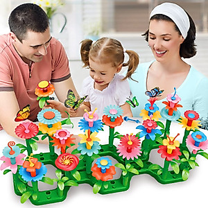 BainGesk Toys for 3, 4, 5, 6 Year Old Girls, Preschool Flower Garden Building Set - 148pcs, Educational STEM Gardening Toy, Ideal Christmas & Birthday Gift for Kids & Toddlers Age of 2-4
