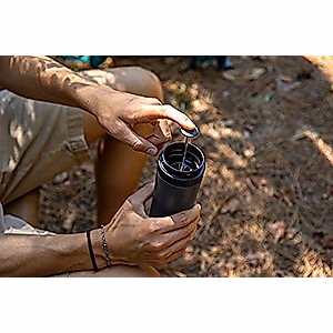 ESPRO P1 French Press - Double Walled Stainless Steel Vacuum Insulated Coffee and Tea Maker Cleaning Powder, 12 Ounce, Gun Metal Gray