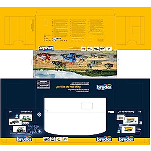 Bruder Livestock Trailer Vehicle with 1 Cow, Brown/Black, One Size