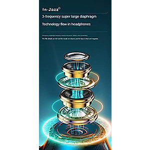 Ningchongfine HiFi Lossless Sound Jack Sports Ceramic Headphones, 360 Degree Surround Sound Wired Headphones, 8 Core Sound HiFi Lossless Sound Earphones, Zero Noise (Ceramic White)