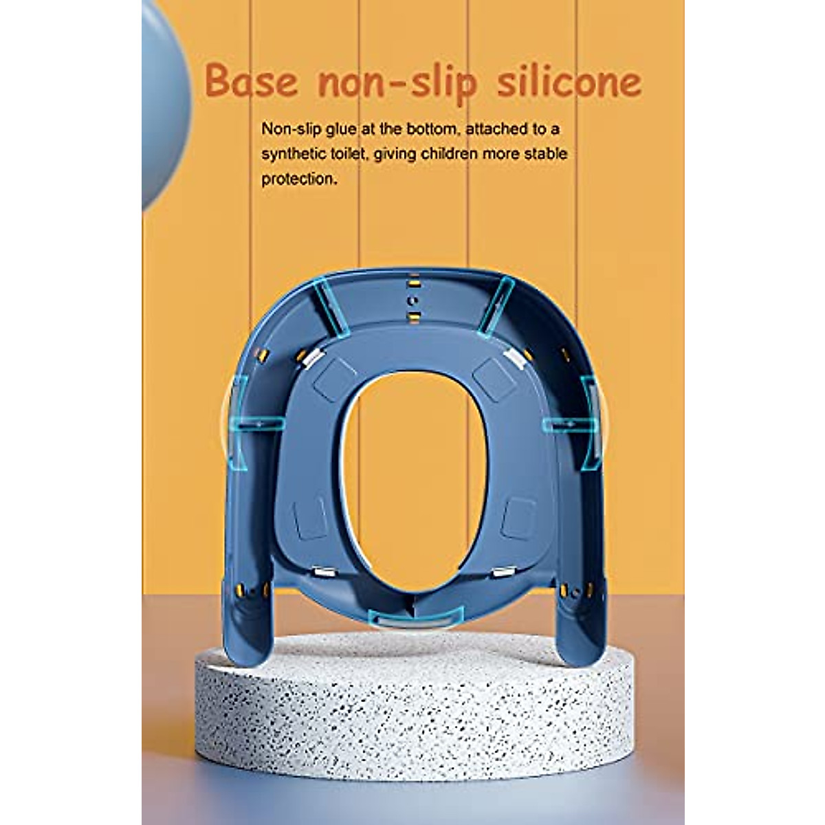 TOWRITE Foldable Toilet Training Potty Seat Chair Toddlers Toilet with Step Stool Ladder and Handles Safe Non-Slip Step PU Cushion for Boys Girls (Pink)