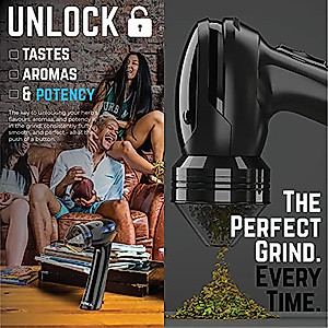 Mamba V2 1g Black Electric Portable Herb Grinder. USB Powered Essential Kitchen Mill for Grinding